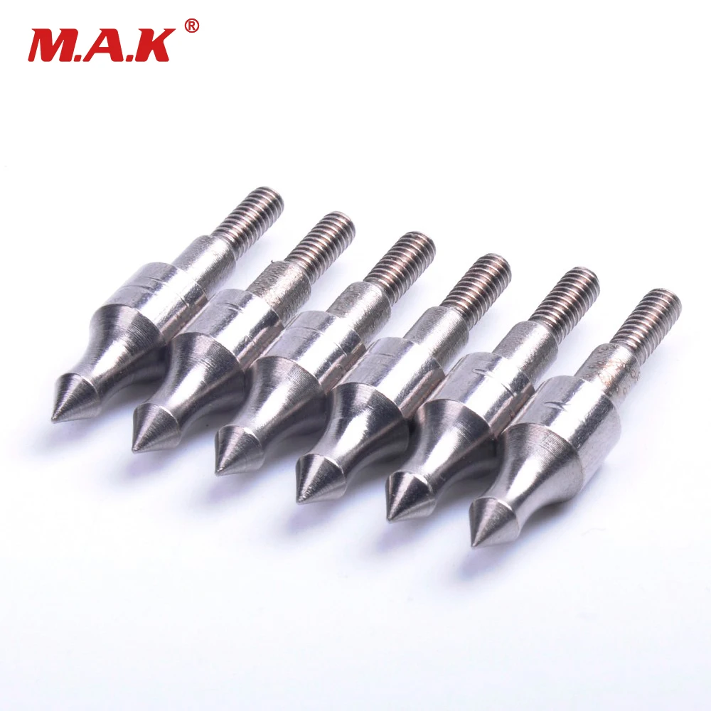6/12 pcs Steel Arrowhead 125 grain Arrow Accessories Screw Insert Arrow ...