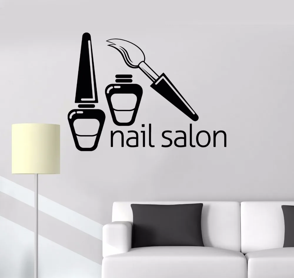 Nail Salon Vinyl Wall Decal Beauty Salon Nails Varnish Cosmetics
