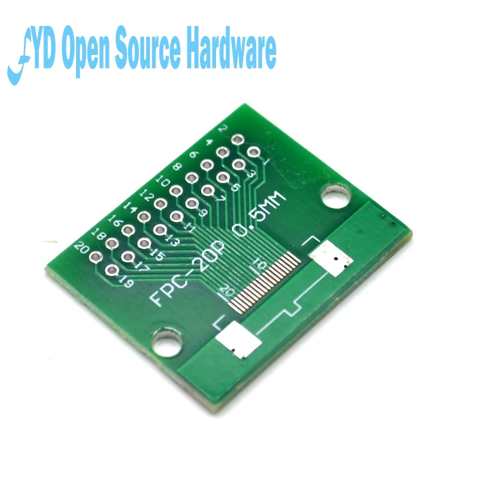 5PCS FPC 20PIN adapter board FFC to 2.54 TFT LCD spacing 1mm and 0.5mm ...