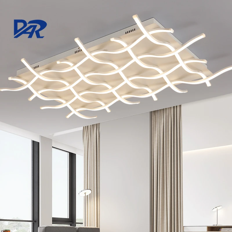 Art Design Wave Strip Acrylic Ceiling Lights For Living Room Bedroom 4 ...