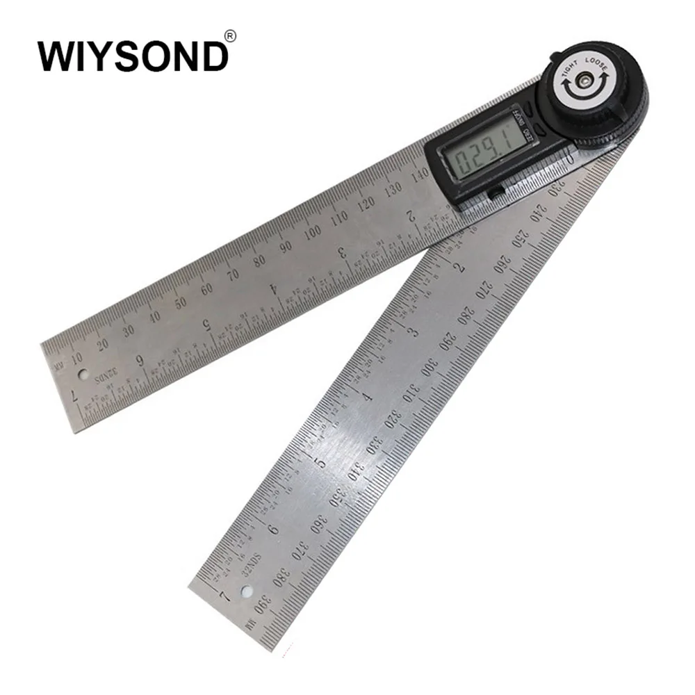C015 2 IN 1 digital angle ruler Guage 360 degree 200mm electronic ...
