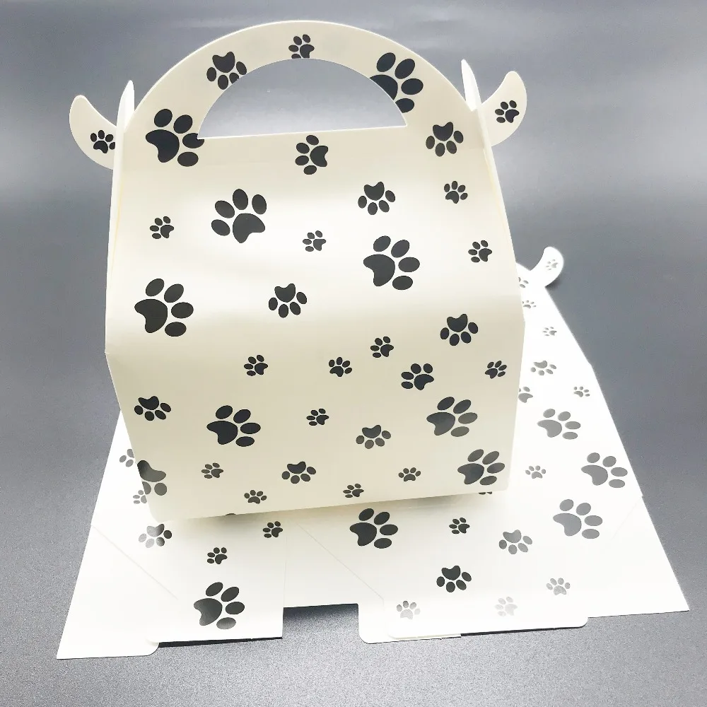 6PCS/LOT BEAR FOOTPRINT CANDY BOXES KIDS BIRTHDAY PARTY DECORATIONS ...