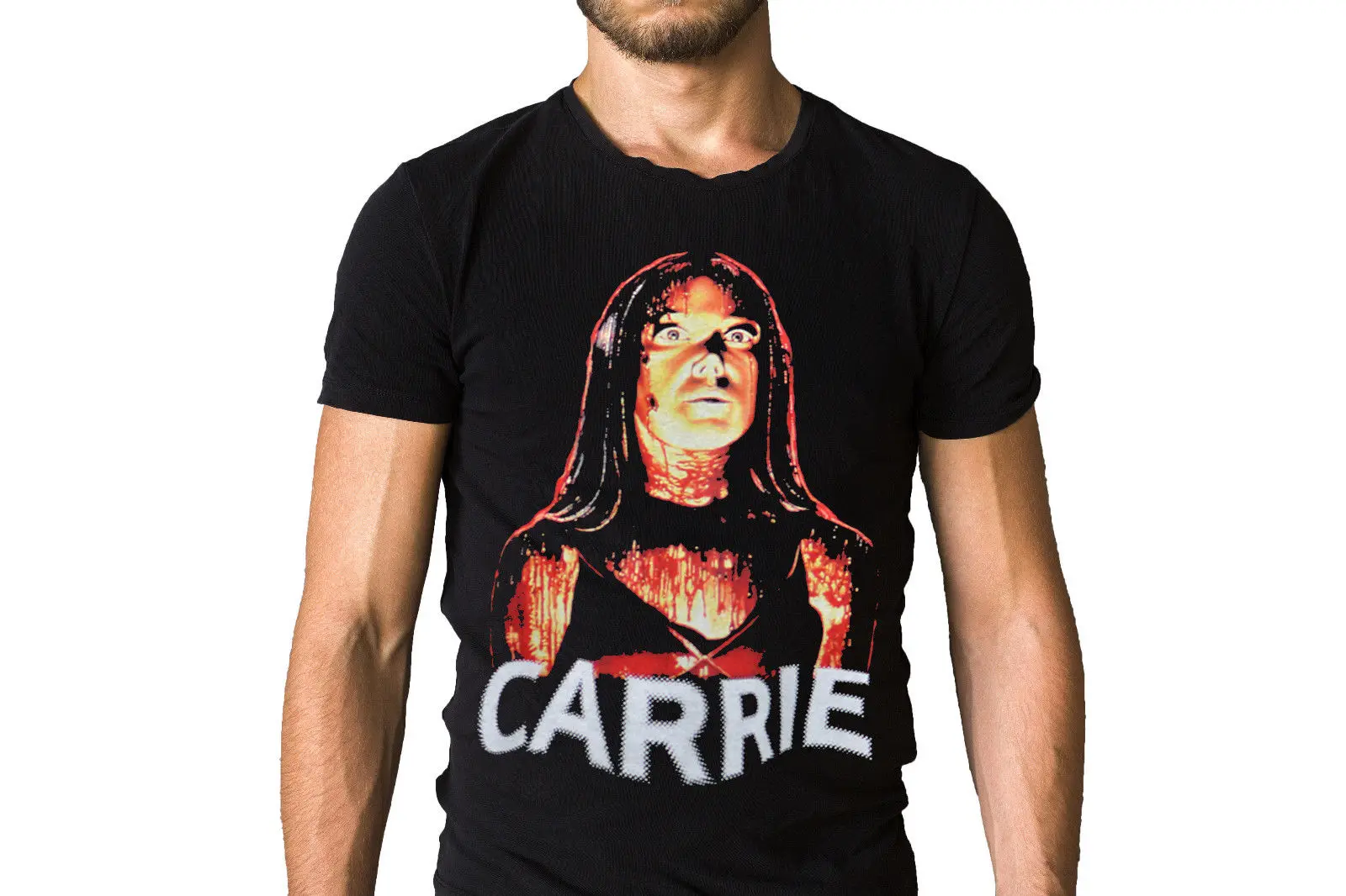 Carrie 1976 T Shirt Novo Design do Cartaz do Filme Algodão Masculino ...