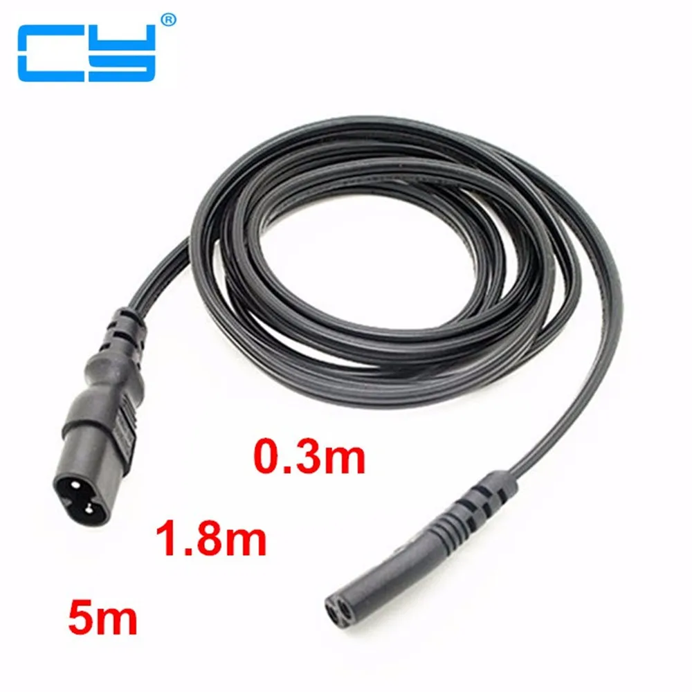 Iec 60320 C8 Plug To C7 Receptacle Male To Female Power Extension Cord