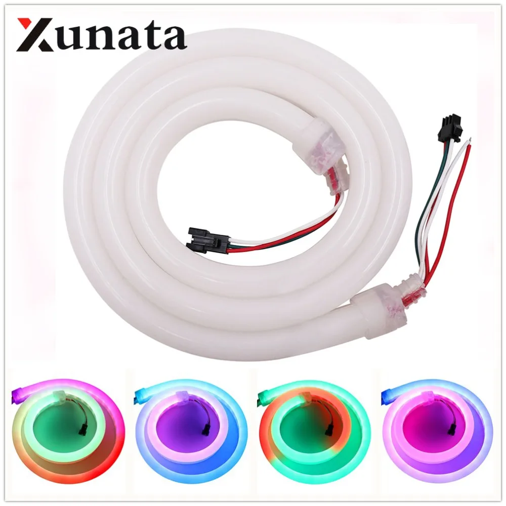 Corde de néon led RGB, DC 5V 12V 24V SK6812 WS2811 WS2812B, bande ...