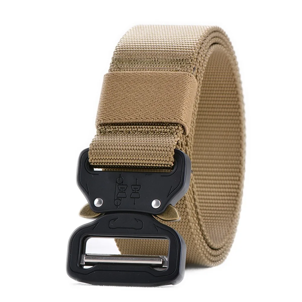 Tactical Belt, Military Style Webbing hunting Web Belt with Heavy Duty ...