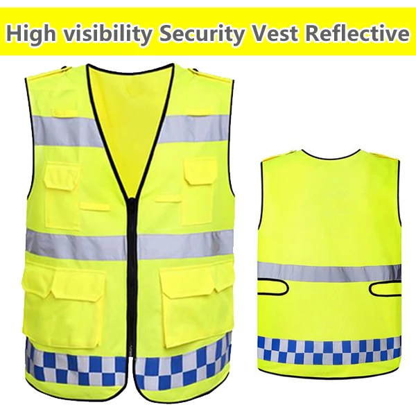 Security-vest-workwear-High-visibility-safety-reflective-clothing ...