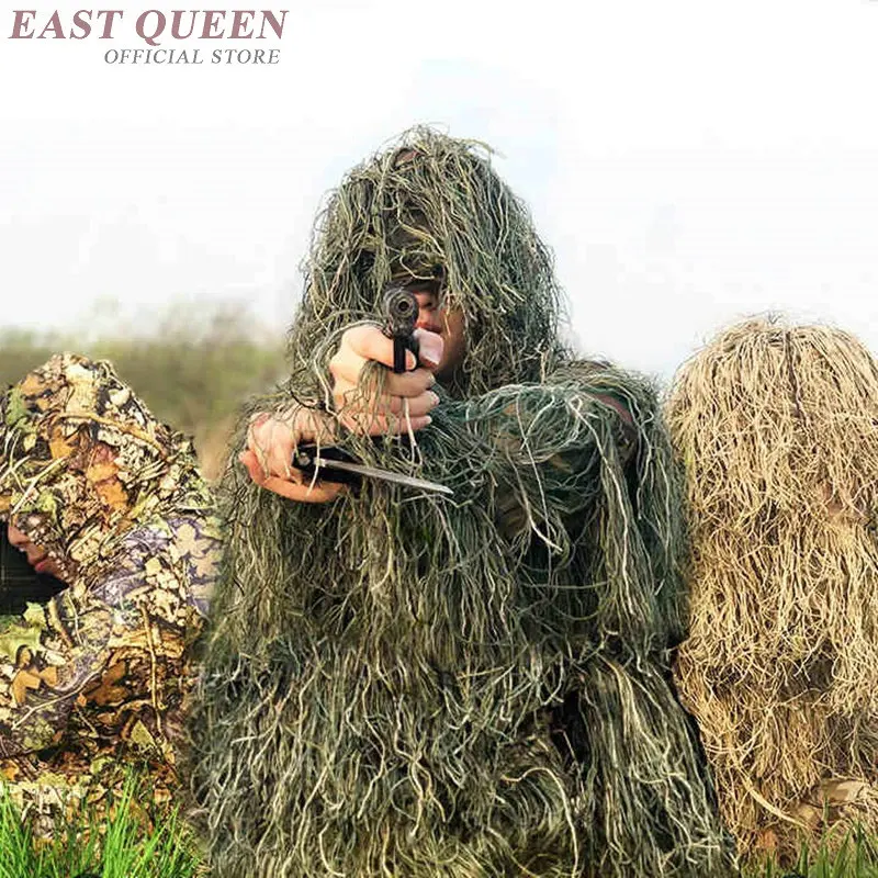 Bionic Grass Ghillie Suit Sniper Tactical Camouflage Suit Hunting ...