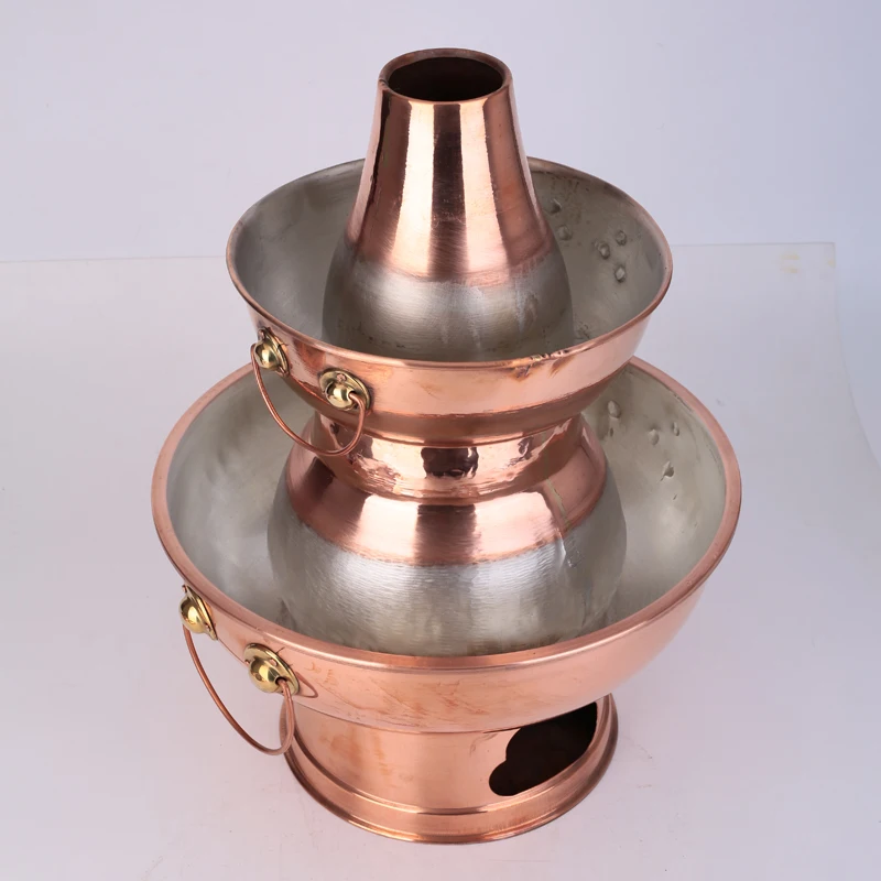38cm China double layers copper hot pot thickened Mongolian Chinese ...