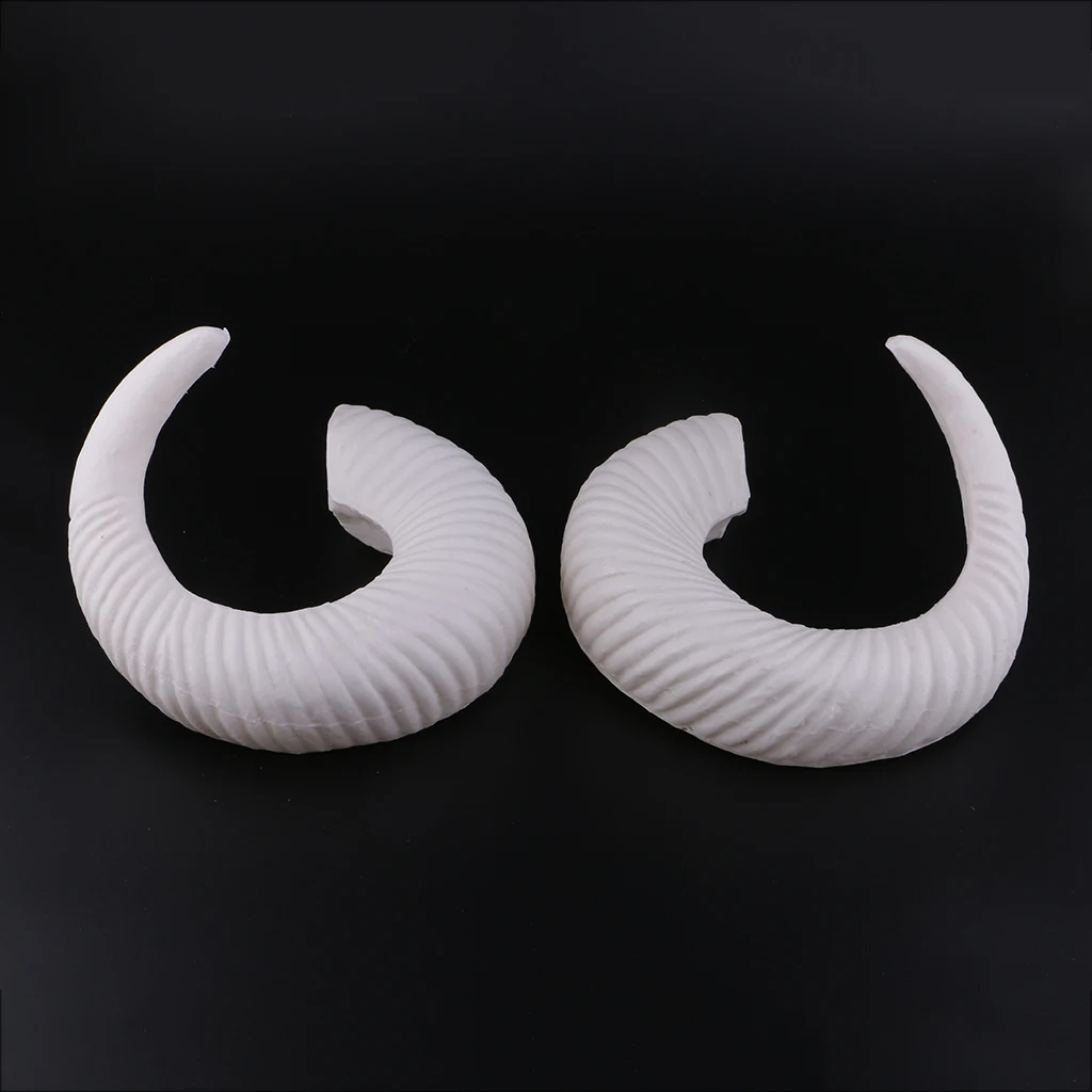 Artificial Ram Horns Costume Gothic Style Hair Headband Hoop Diy