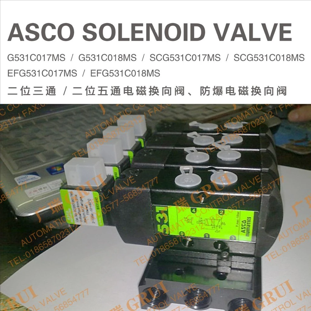 United States original ASCO solenoid valve single and double electric ...