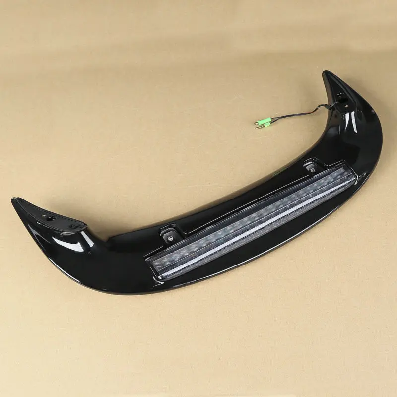 Motorcycle Trunk Spoiler with Red LED Smoke Lens Rear For Honda ...