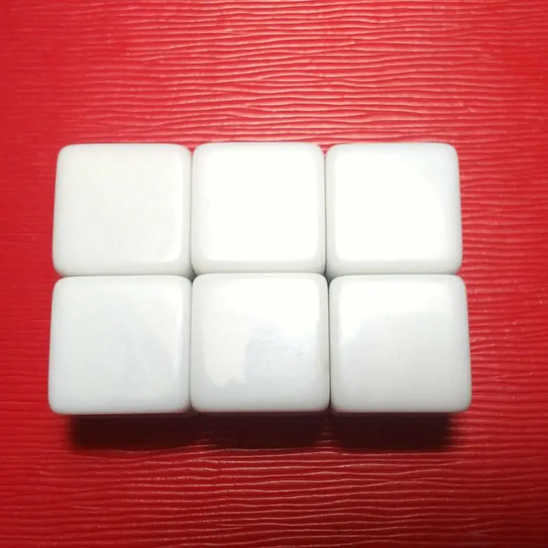Free shipping 4pcs 6 sided 18mm Square corners white blank dice can be ...