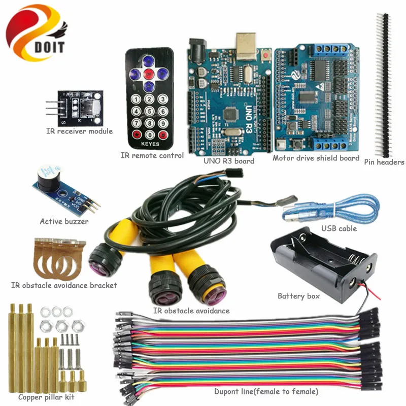 IR Kontrol Menghindari Rintangan Kit untuk Robot Tank Chassis dengan ...