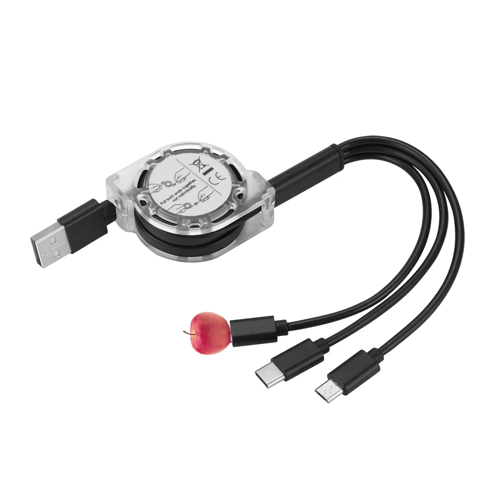 Buy Multi Usb Charger Cable Retractable 3ft 3 In 1