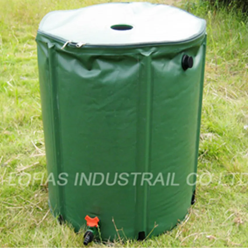 rain barrel 100L PVC tarpaulin collapsible plasitc water tank rain ...