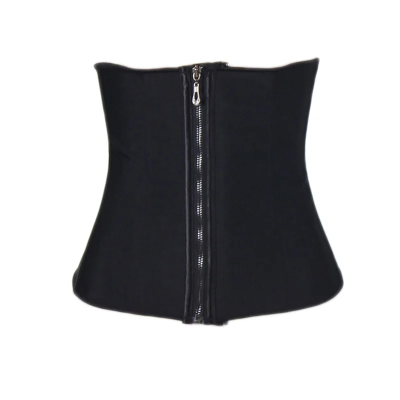 Aw2229 Black Zipper Latex Sexy Lingerie Plus Size Sexy Corset Steel