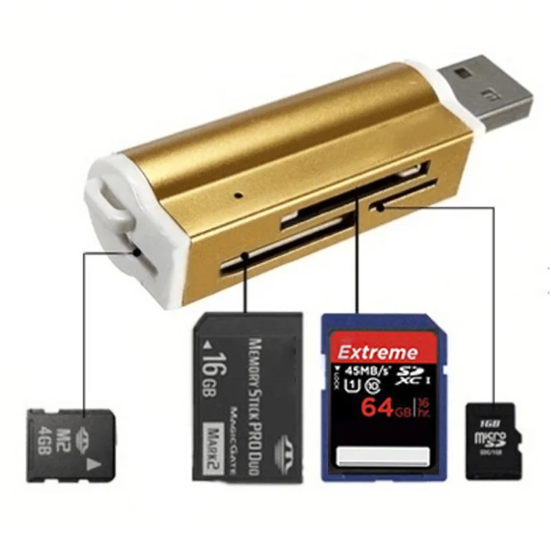 Lector de Tarjetas Micro SD USB 2.0 Multi en 1, Adaptador de Tarjeta de ...