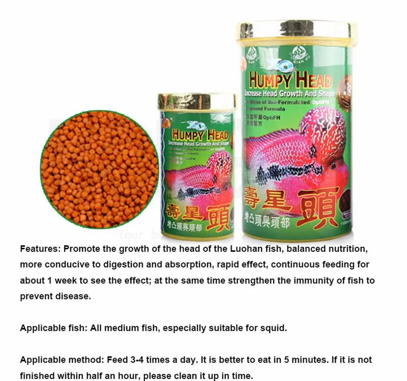 Flowerhorn Fish Food For Head Growth