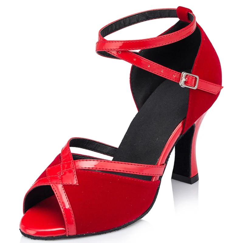 Wanita Gadis Sandal Kulit Atas Profesional Latin/Ballroom/Tari Salsa ...