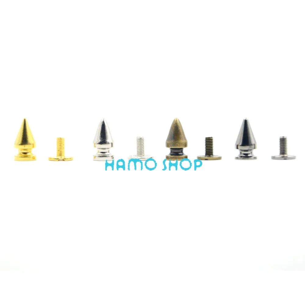 10 unids/lote 7x13mm Color mezclado punky pico remache tornillo cuenta ...