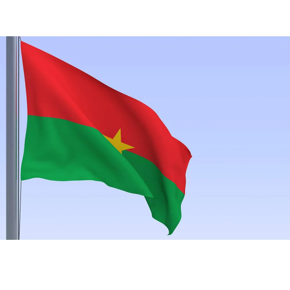The Burkina Faso (BF) Flag Polyester Flag 5*3 FT 150*90 CM All color ...