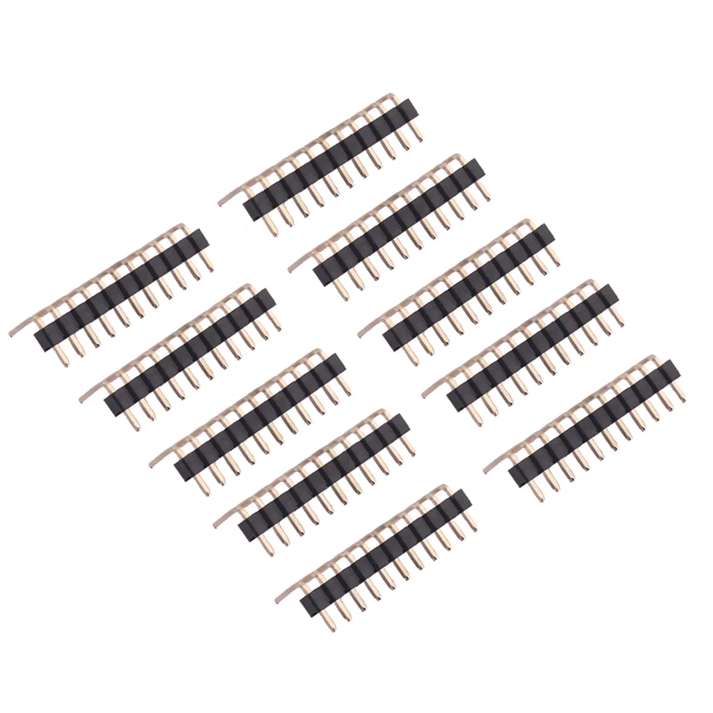BMDT 10pcs 11Pin 2.54 Single Row Pin Male Header Connector Strip for ...