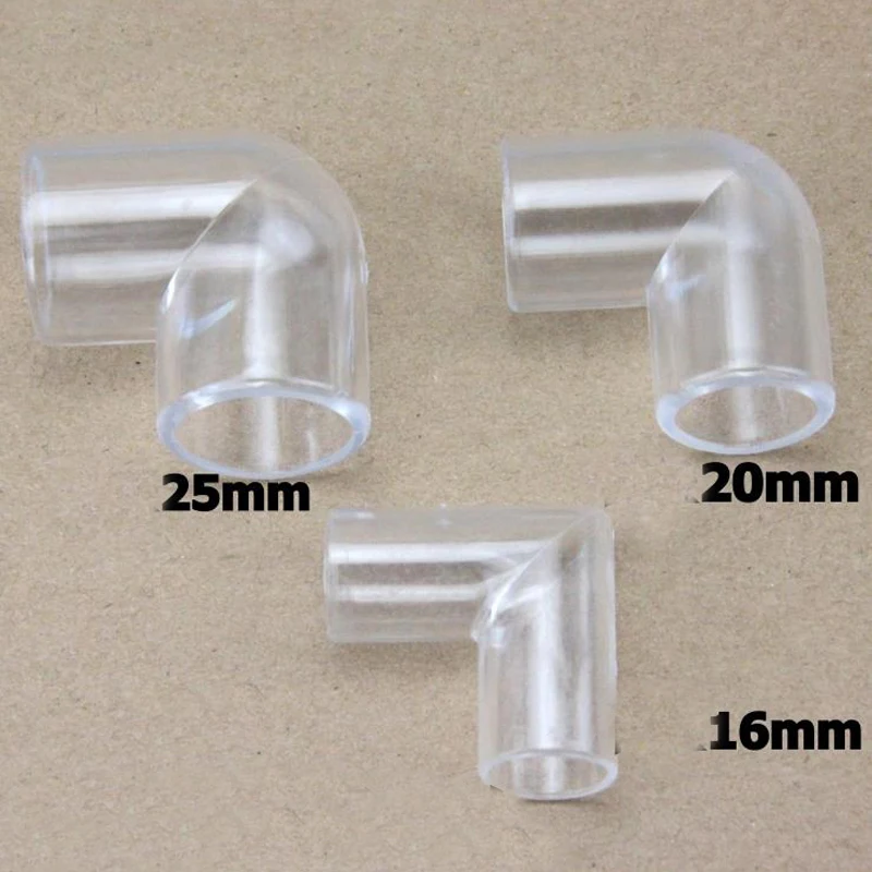 Acrylic Transparent Elbow 90 Degree Elbow Internal Diameter 16mm 20mm ...