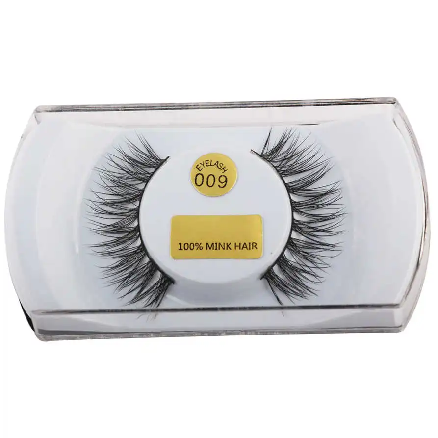 009 3D Hot Lashes Mink Natural Thick False Fake Eyelashes Eye Lashes ...