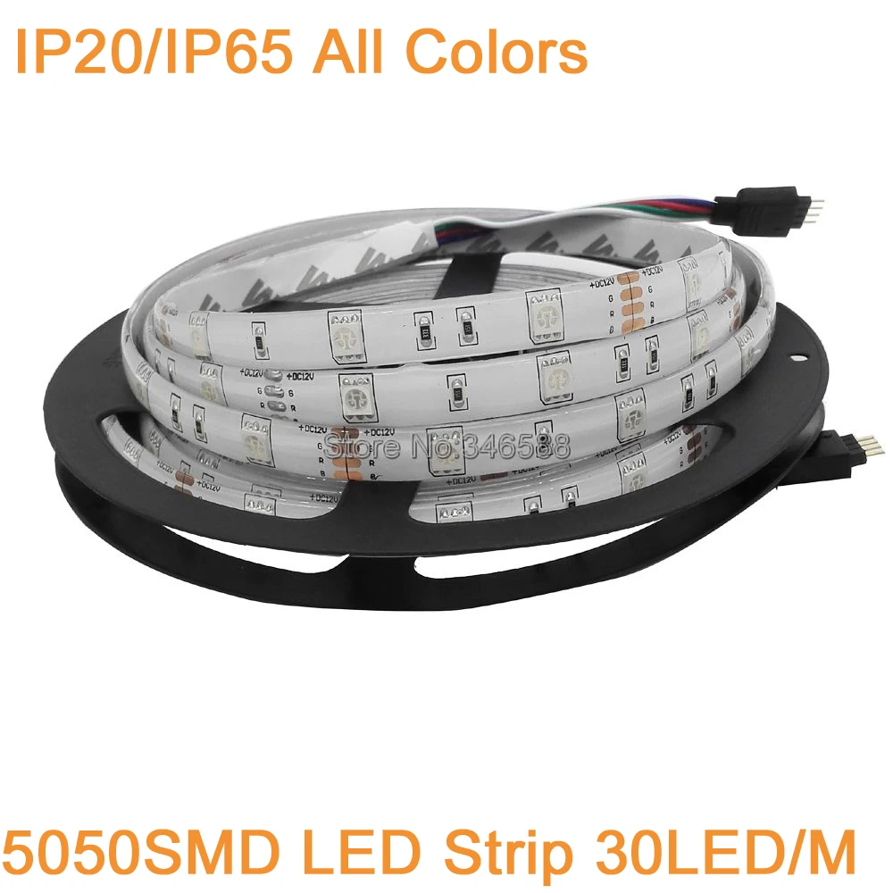 12V-DC-5m-SMD-5050-LED-Strip-Light-30LEDs-M-150LEDs-IP20-IP65 ...