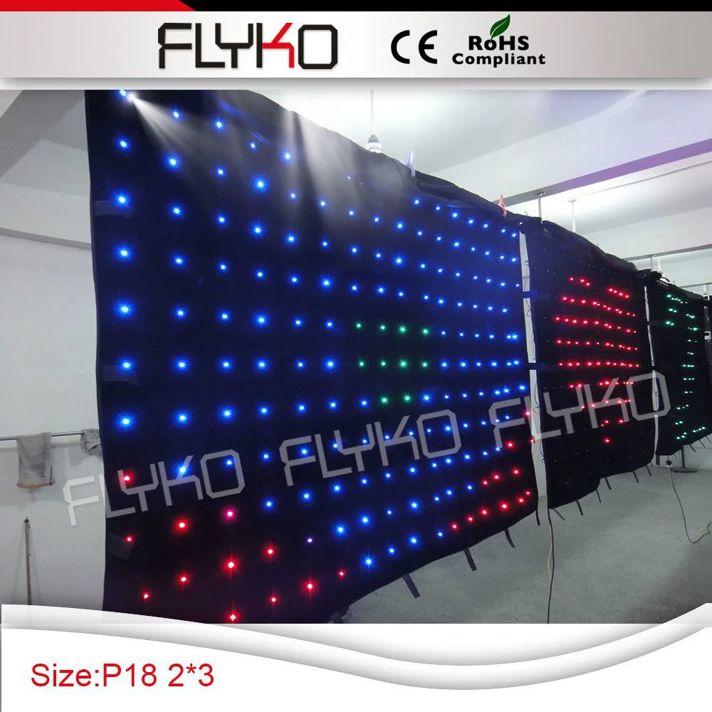 3x2m Free shipping LED curtain lights , 2m by 3m, automatic display ...