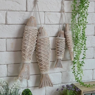 Mediterranean-fish-hang-hand-real-wood-do-old-string-of-fish-on-the ...