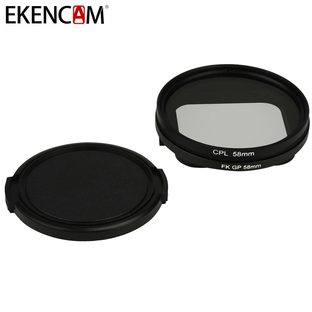 EKENCAM 58mm Filter CPL with Lens Cover and Adapter for GoPro Hero 5 ...