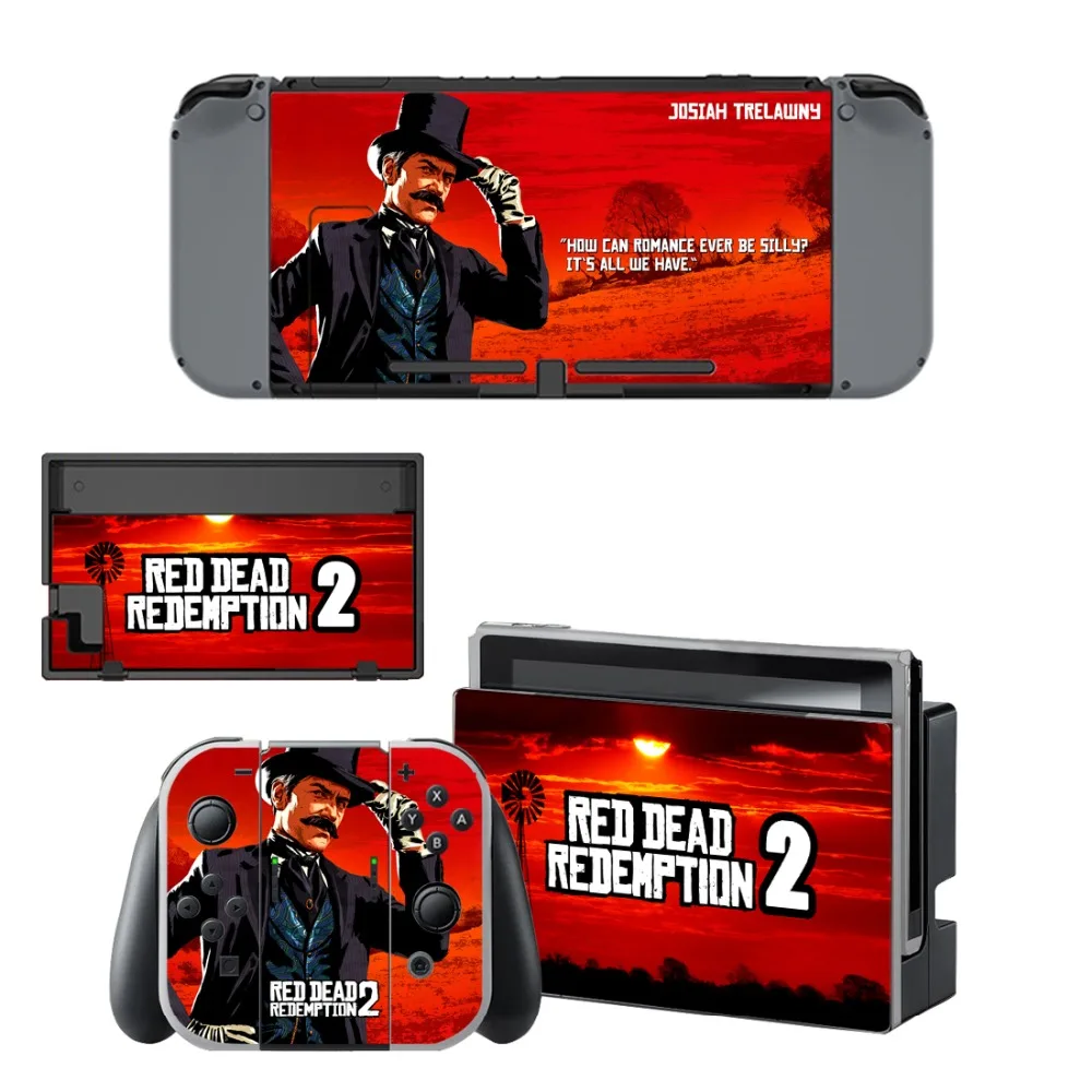 Red Dead Redemption 2 Skin Sticker for Nintendo Switch Console and Joy ...