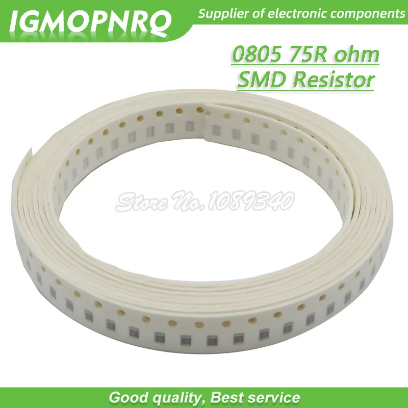 300pcs 0805 Smd Resistor 75 Ohm Chip Resistor 1/8w 75r Ohms 0805-75r ...