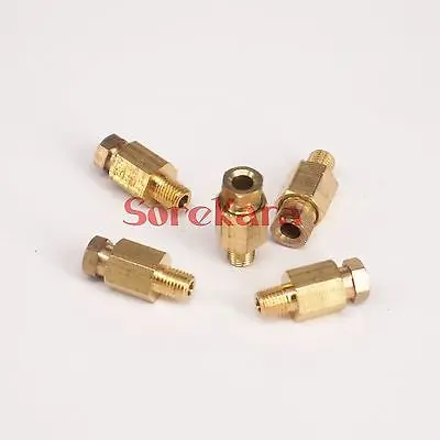 M6x0.75mm Male Thread X 4mm Od Tube Brass Connector Machine Tool Oil ...