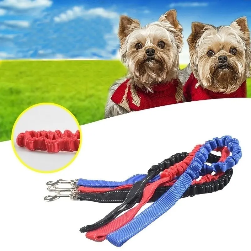 Elastic Rubber String Nylon Leads For Dogs Length 80~120CM Width 2.5CM ...