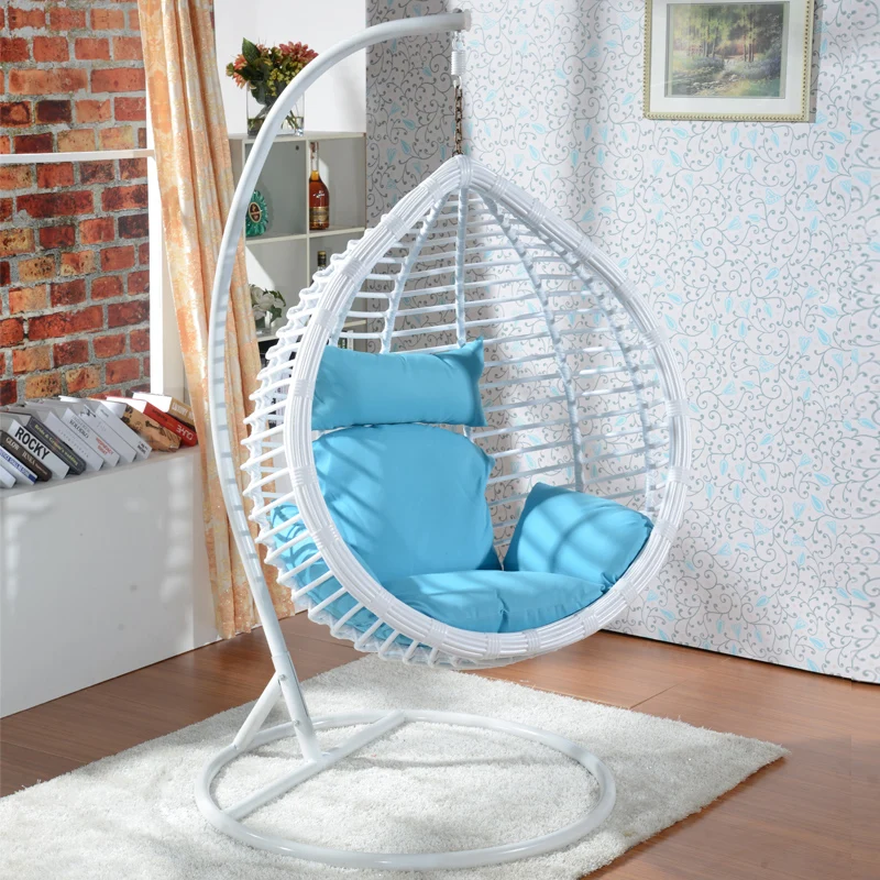 Balcony Cradle Swing Hanging Rattan Chair In The Wicker Rocking Adult ...