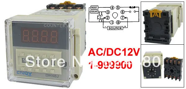 DH48JA-AC-DC-12V-50-60Hz-1-999900-Count-Up-Digital-Programmable-Counter ...