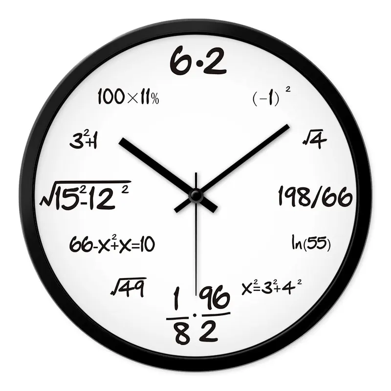 Fun math function theme decoration wall clock Creative mathematics ...