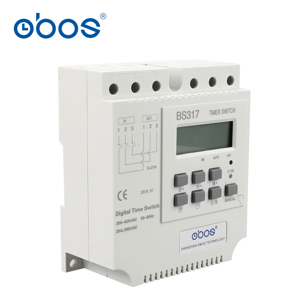 new good credit good quality three phase 380V 25A din weekly timer ...