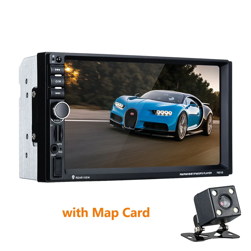7021G 7" HD Touch Screen Car MP4 MP5 Bluetooth Player GPS Navigation FM ...