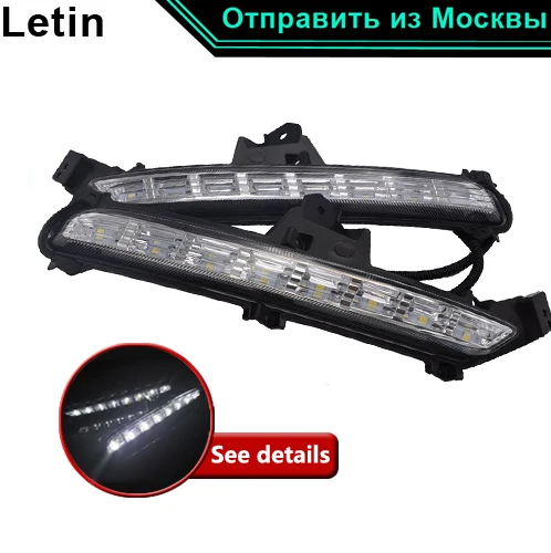 Wit/Amber/Blauw 3 kleur 9 LED voor 2015 2016 2017 kia rio DRL K2 ...