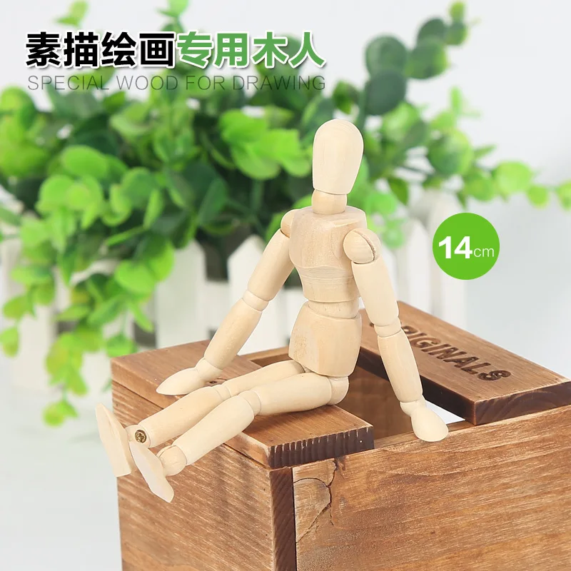 5.5inch 1pcs Paint Sketch Model People Wooden Man Drawing Model School ...