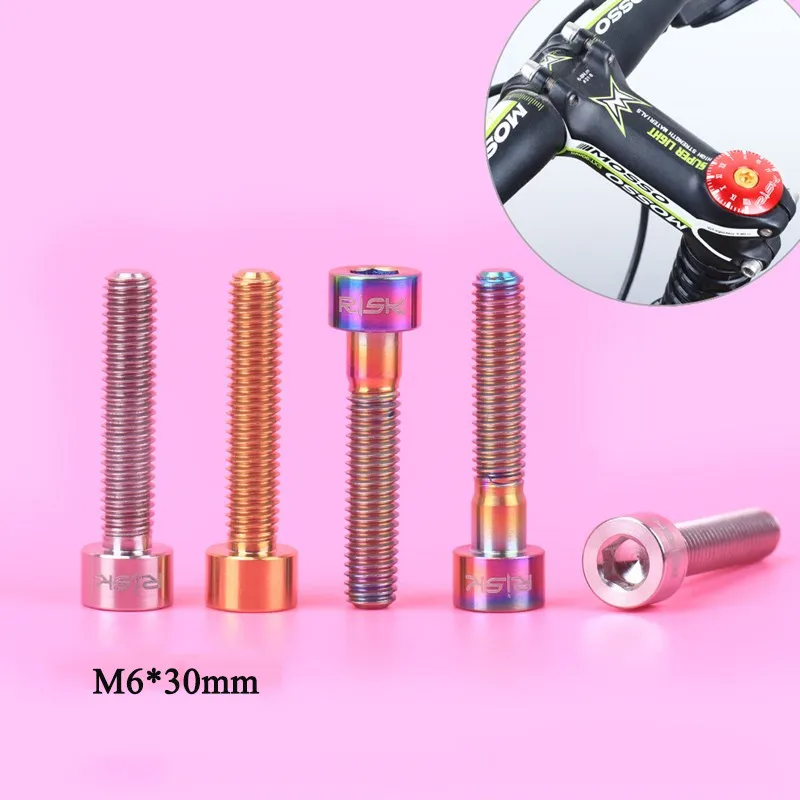 Titanium Ti Screw Headset Screw Risk 1pcs M6*30mm Tc4 Bolt For Road ...