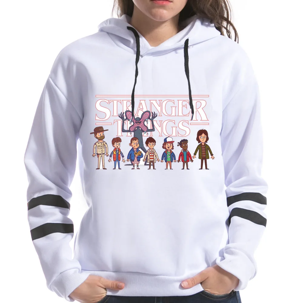 Topjini 2018 Spring Women Hoodies Stranger Things Print Sweatshirts