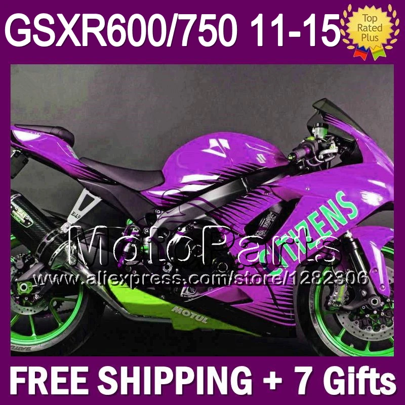 7gift+ For SUZUKI GSXR 600 Purple GSX R600 GSXR600 K11 85T156 GSX R600 ...