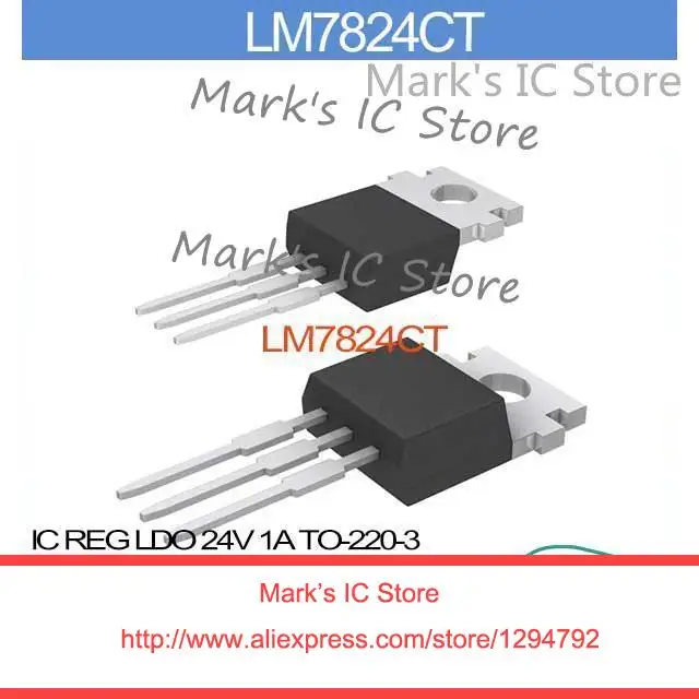 LM7824CT ic reg ldo 24 볼트 1a to 220 3 LM7824C 7824 LM782 7824C LM78 ...