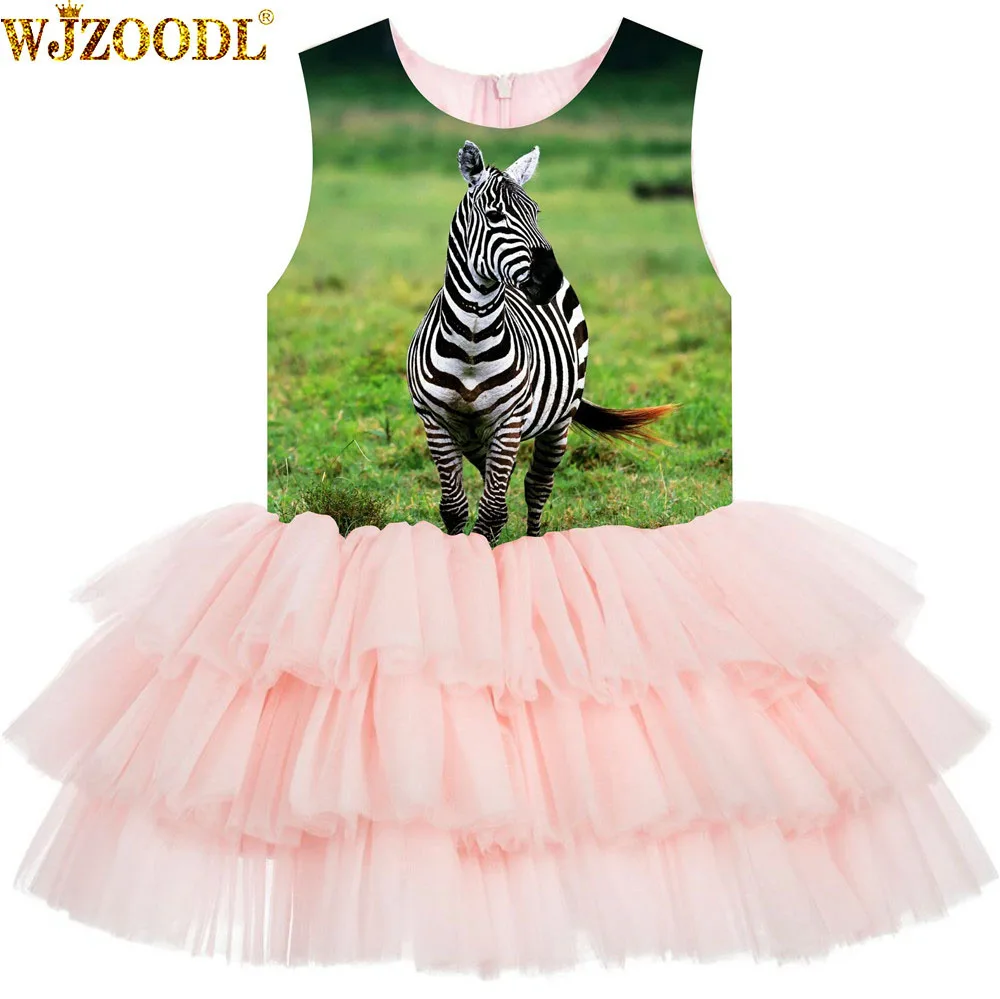 Girls Dresses For Wedding A zebra print Formal Girl Birthday Party ...