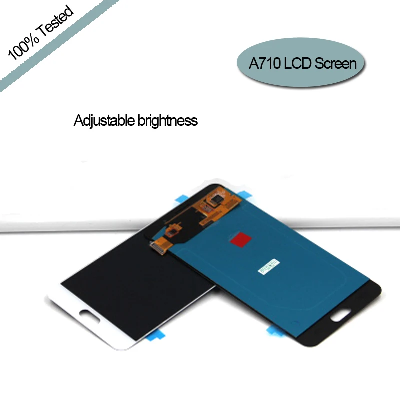 Adjust brightness A710 LCD For Samsung Galaxy A7 2016 A7100 A710M A710F LCD Display with Touch ...